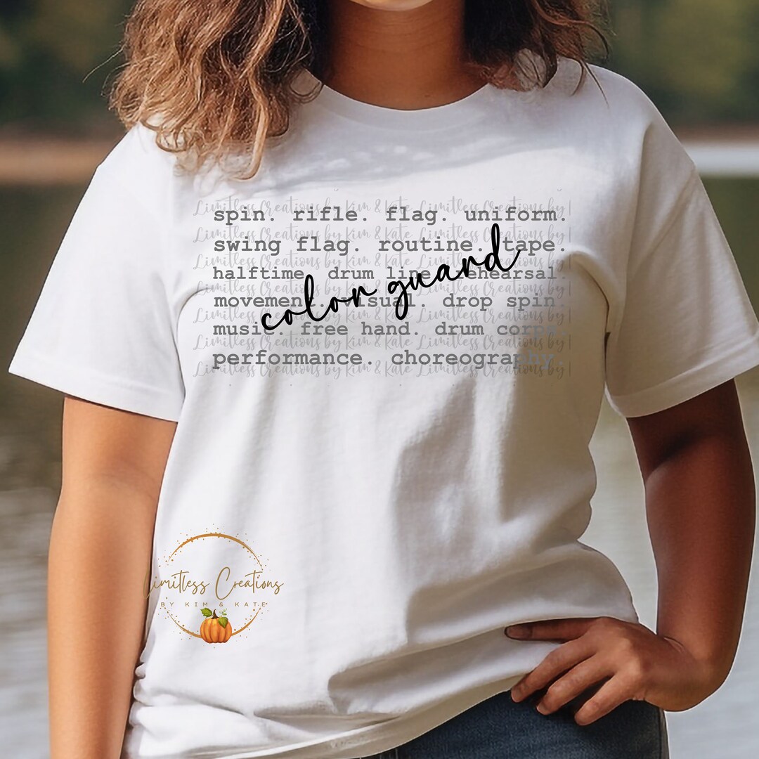 Color Guard Typography/words Customizable PNG - Etsy