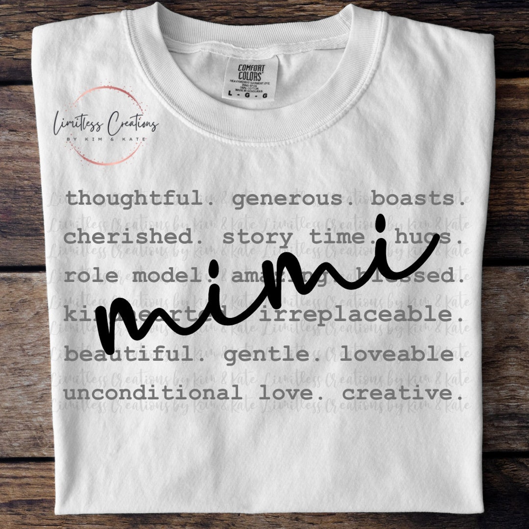 Mimi Typography/words Customizable PNG - Etsy
