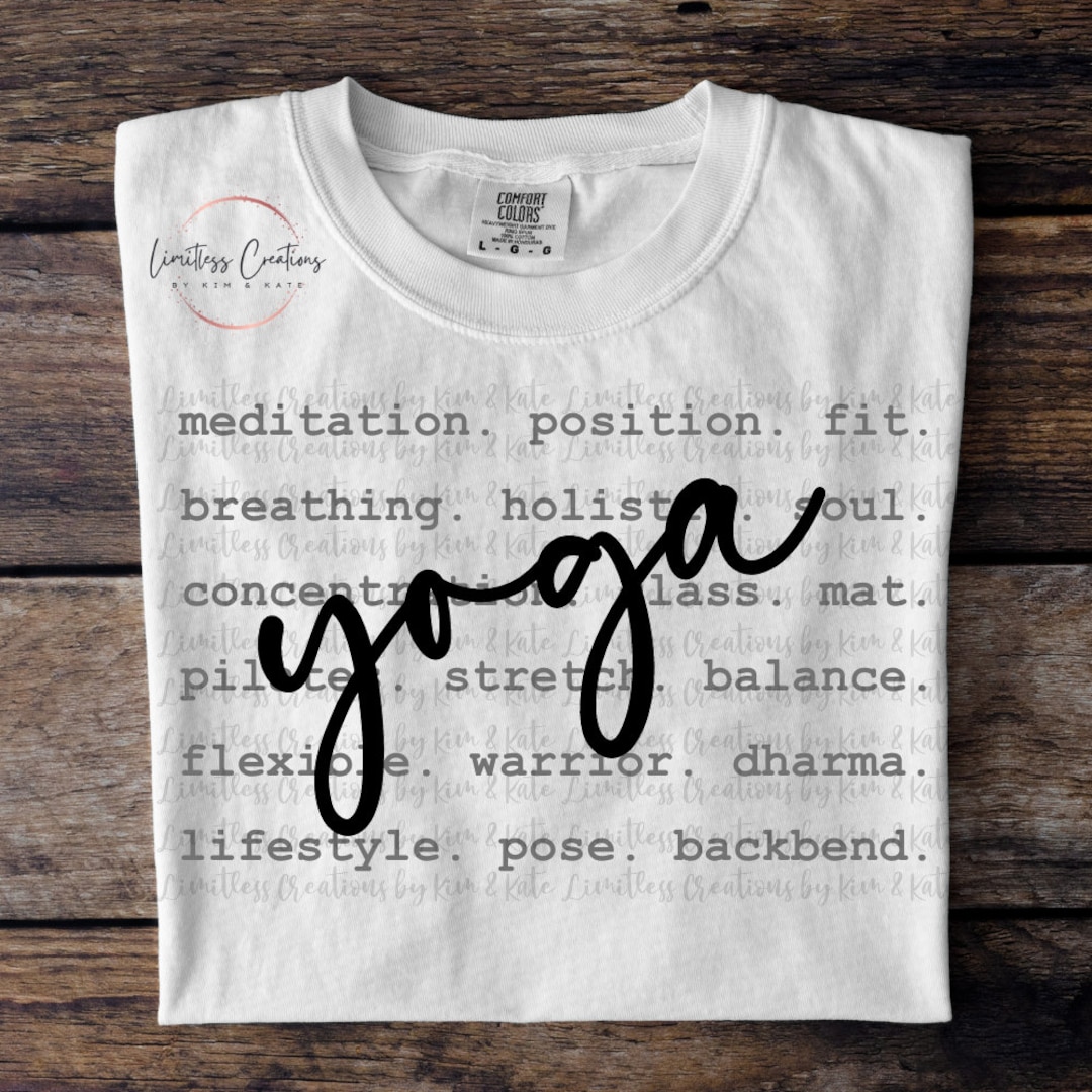 Yoga Typography/words PNG - Etsy