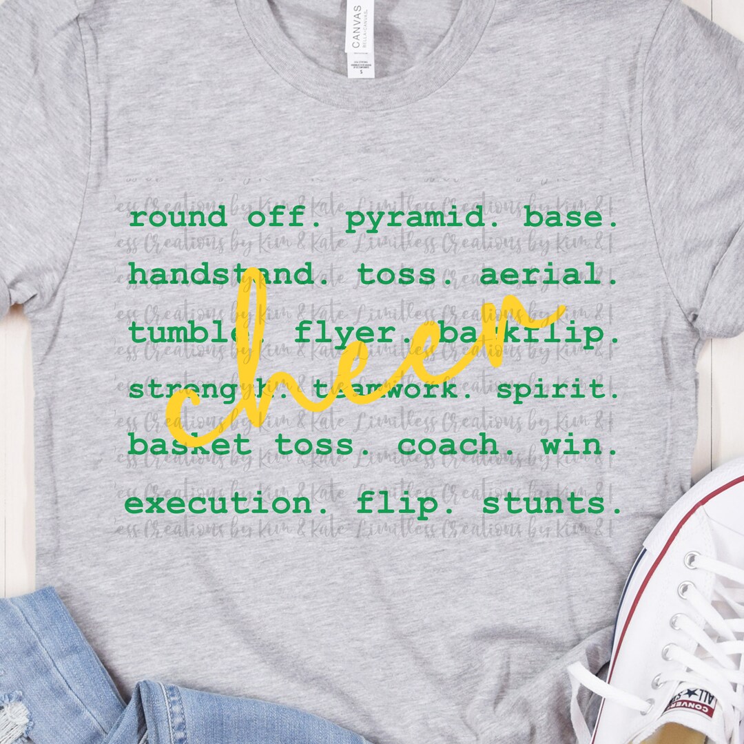 Erica Cheer/cheerleading Typography/words Customizable PNG - Etsy