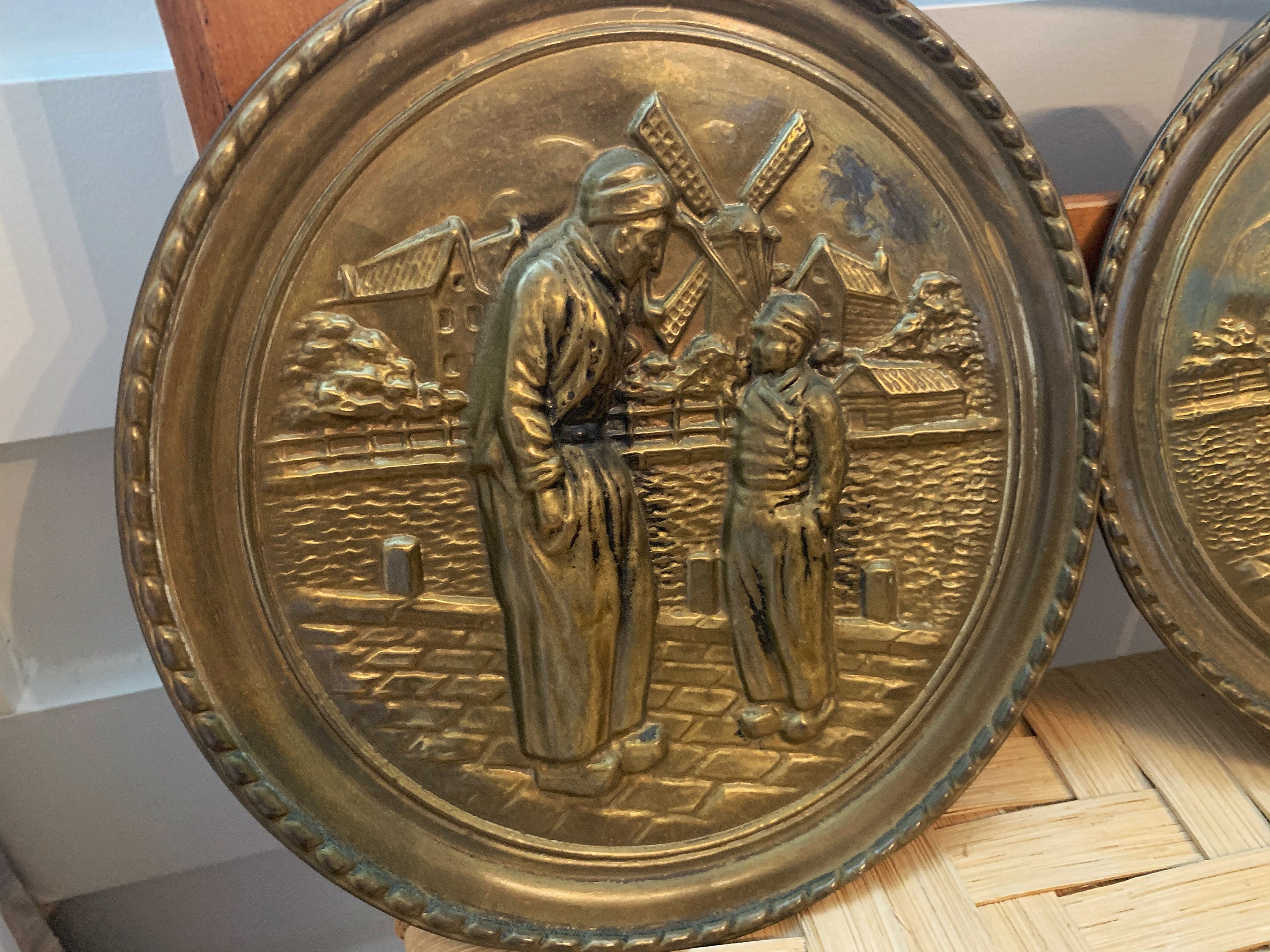 Antique Lombard England Brass Plates - Etsy