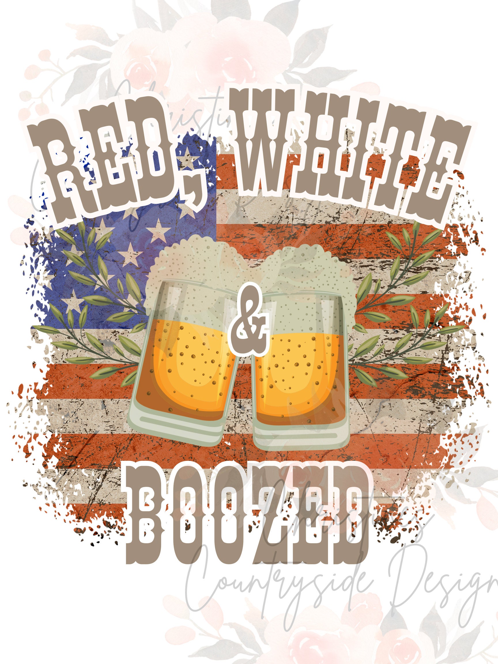 Bundle Red White and Boozed/blue Digital Download PNG PDF Subliamtion ...