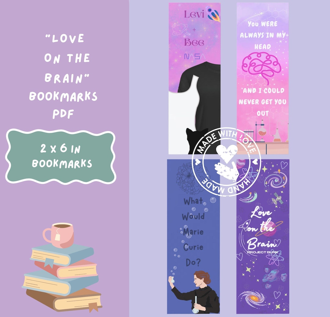 Love on the Brain Bookmark Bundle - Etsy