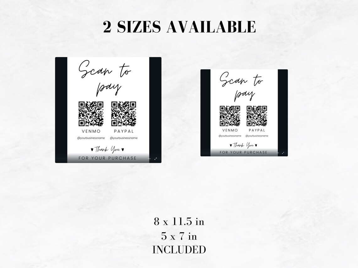 QR Code Template for Businesses, Scan to Pay, Marketing for Businesses ...