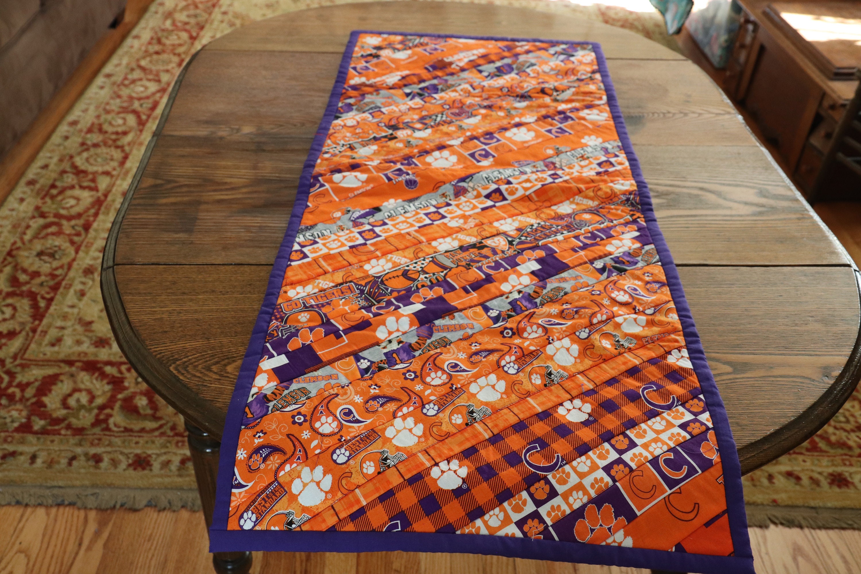 Pieced and Quilted College Team Table Runners 2 Handmade - Etsy