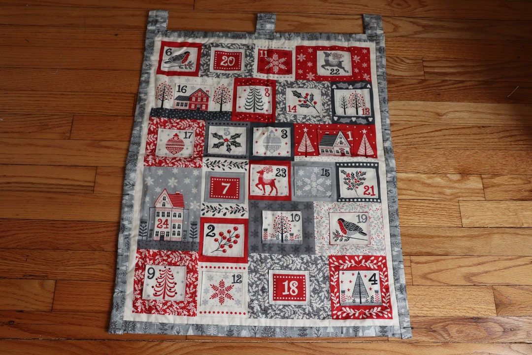 Quilted Advent Calendars #1-scandi Theme-handmade - Etsy