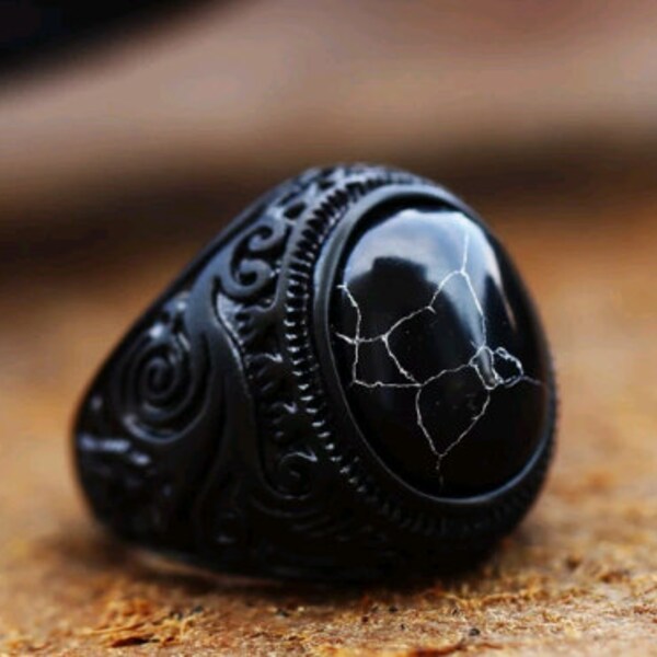 Mens Stone Ring - Etsy