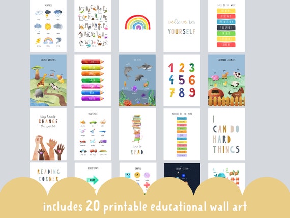 Prints Set Of 14 Educational Posters Home school Printables Cycle of ...