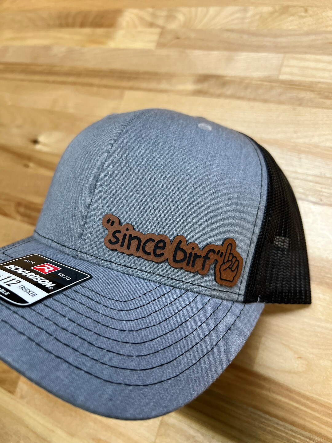 Since Birf Leather Hat Patch Richardson Hat Mesh Back Snap Back | Salty ...