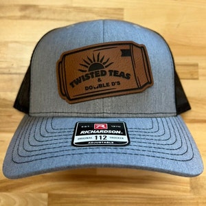 Twisted Teas and Double D's Leather Hat Patch Richardson Hat Mesh Back ...