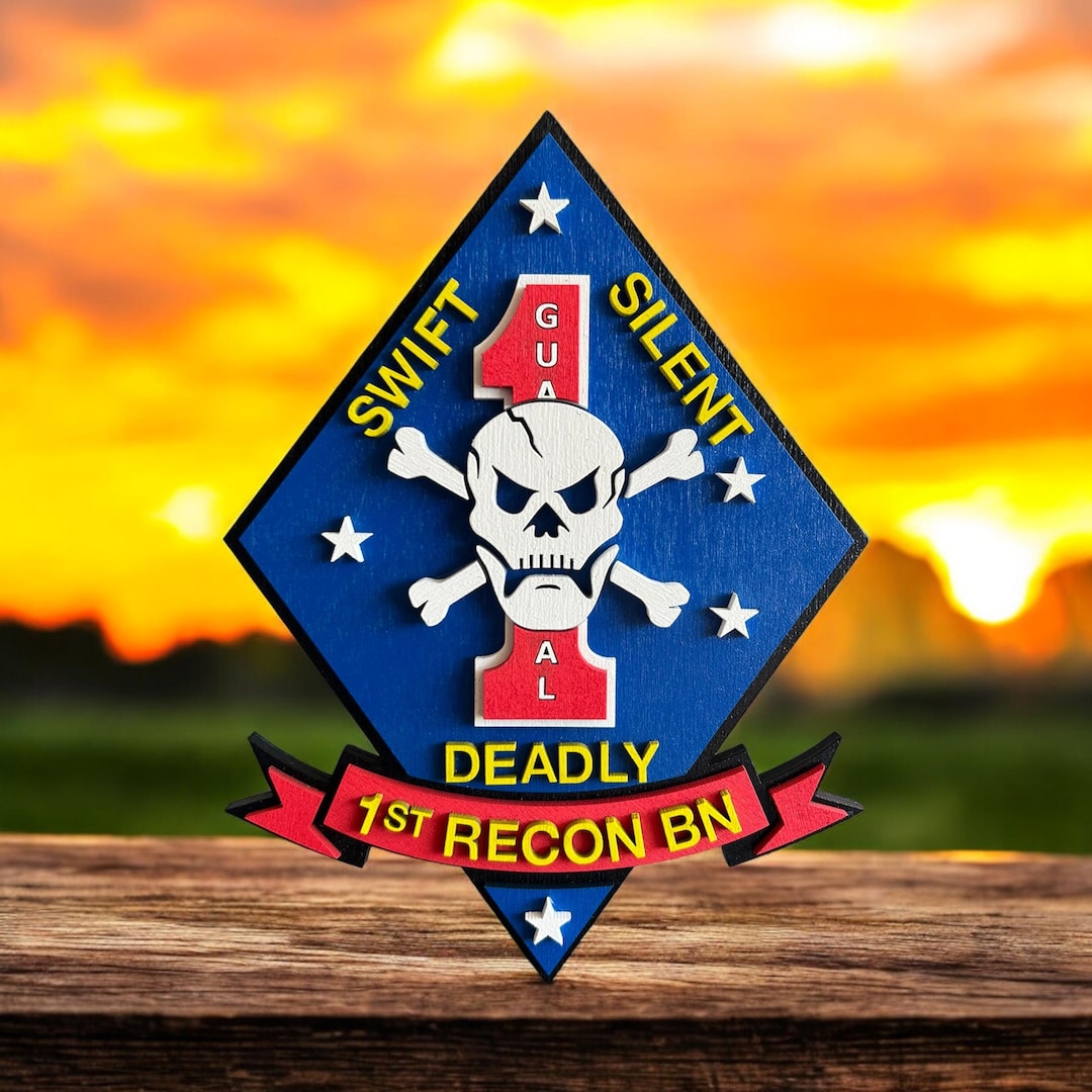 USMC 1st Reconnaissance Battalion Wooden Wall Sign - Etsy