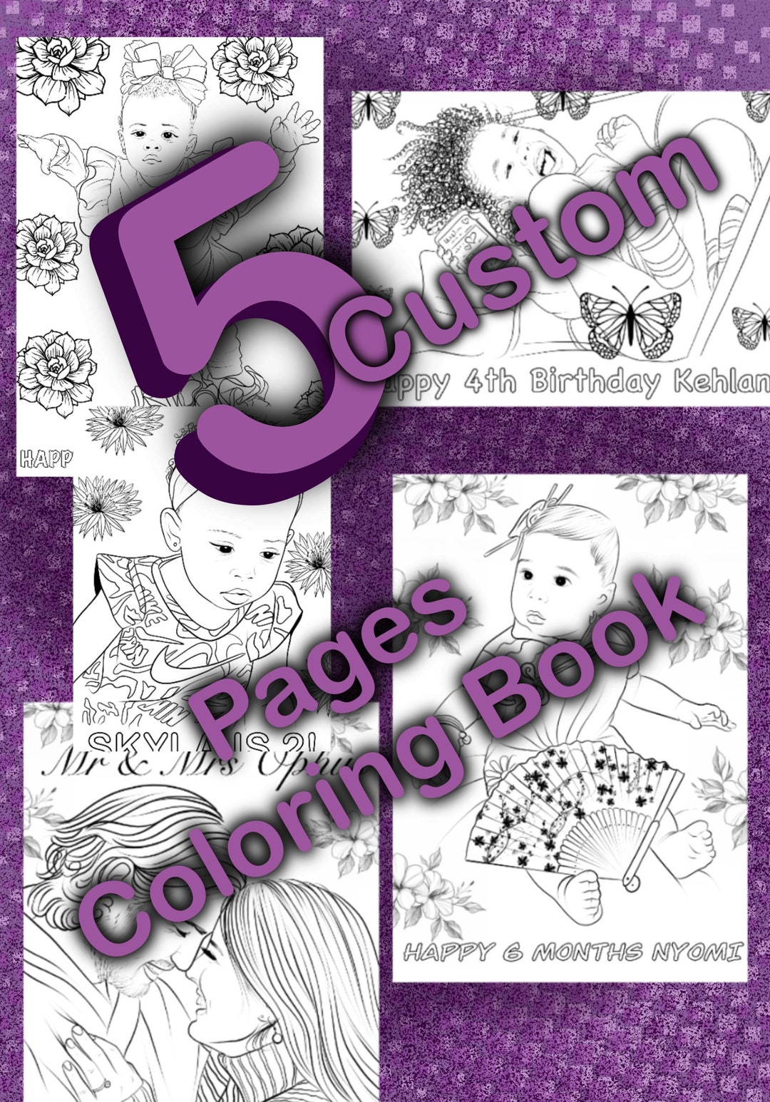 Your Own Custom Coloring mini Book High Quality 5 - Etsy France