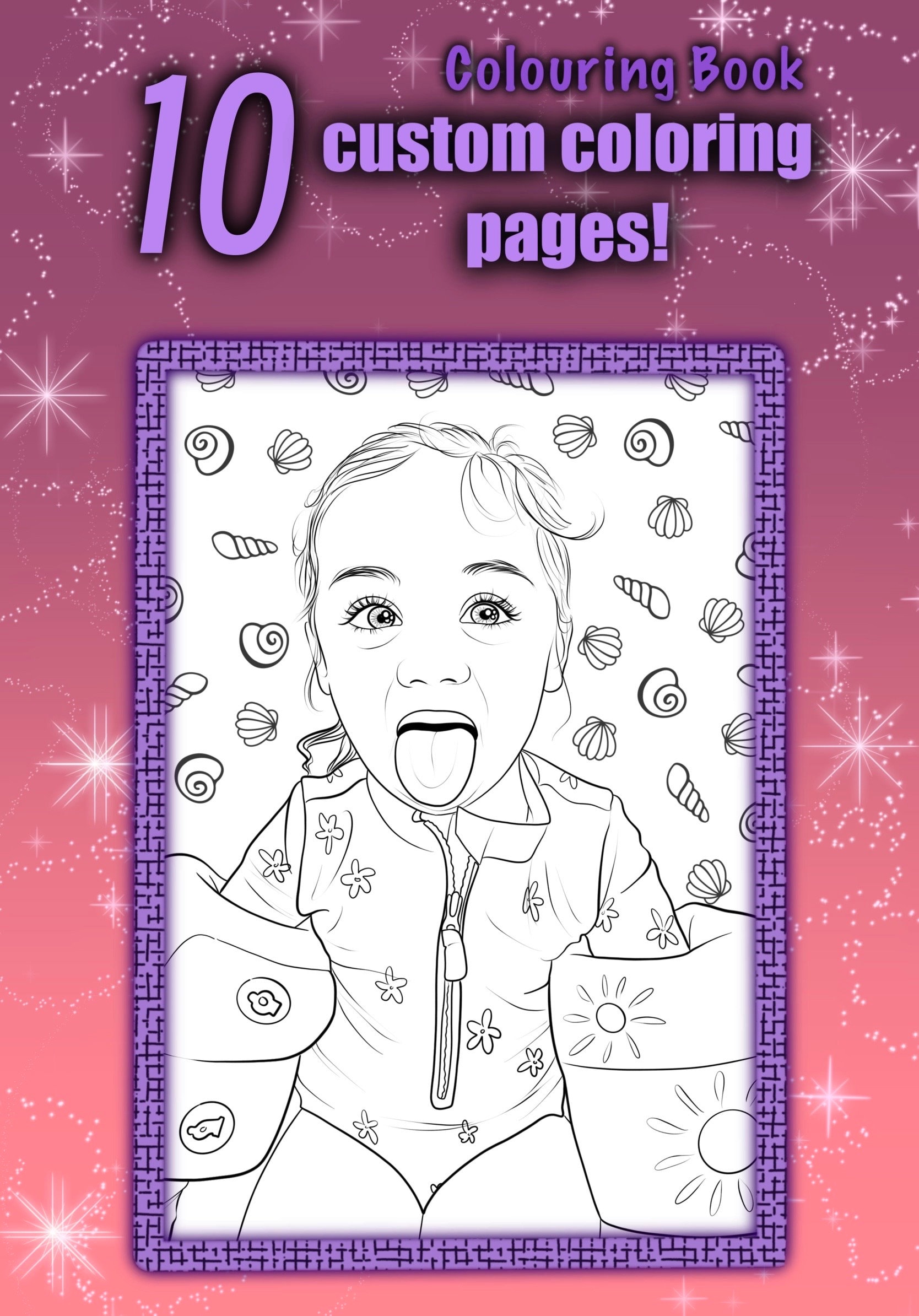 Your Own Custom Coloring Book High Quality 10 Personalized Coloring ...