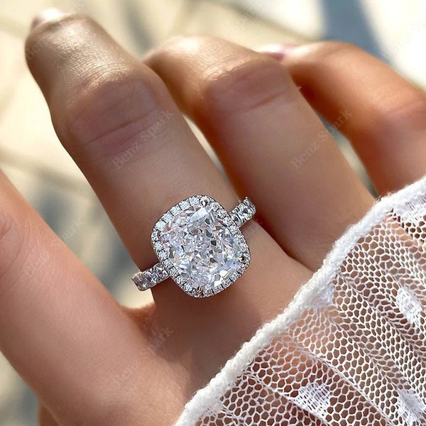 Cushion Cut Engagement Ring - Etsy