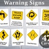 USA Traffic Signs, Road Signs Test Flash Cards, USA Warning Signs ...