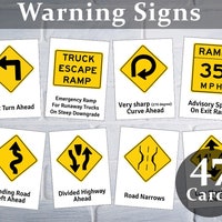 Traffic Signs SVG Bundle, Road Safety Graphics (50 Files) Instant ...