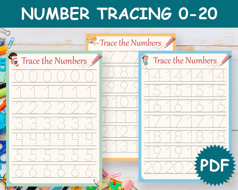 Number Tracing, Learn Numbers Writing Worksheet Printable, Learning to ...