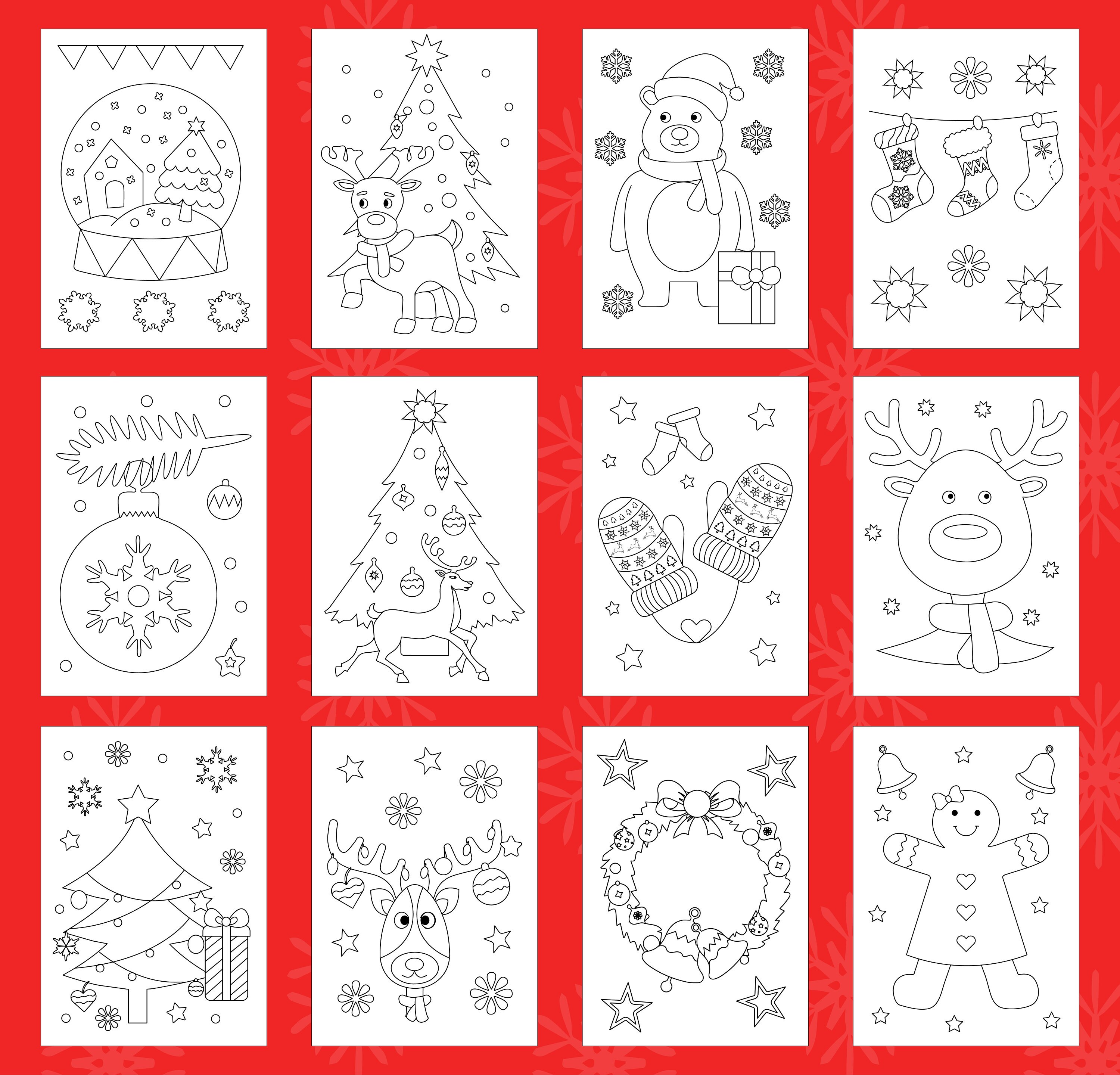 50 Christmas Coloring Pages Christmas Coloring Book - Etsy