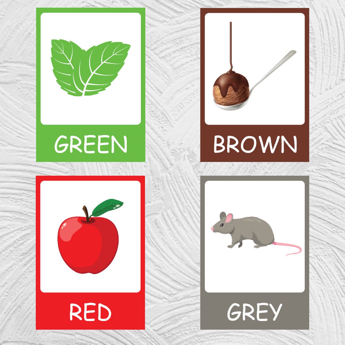 Printable Colour Flash Cards, Color Learning Cards, Preschool ...