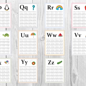 Alphabet Flashcards, ABC Flashcards, Alphabet Tracing Worksheet ...