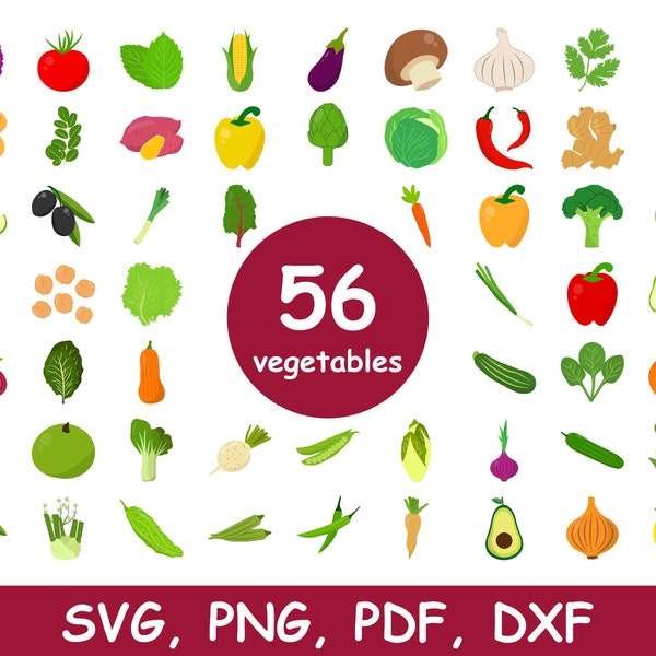 Vegetable Clip Art - Etsy