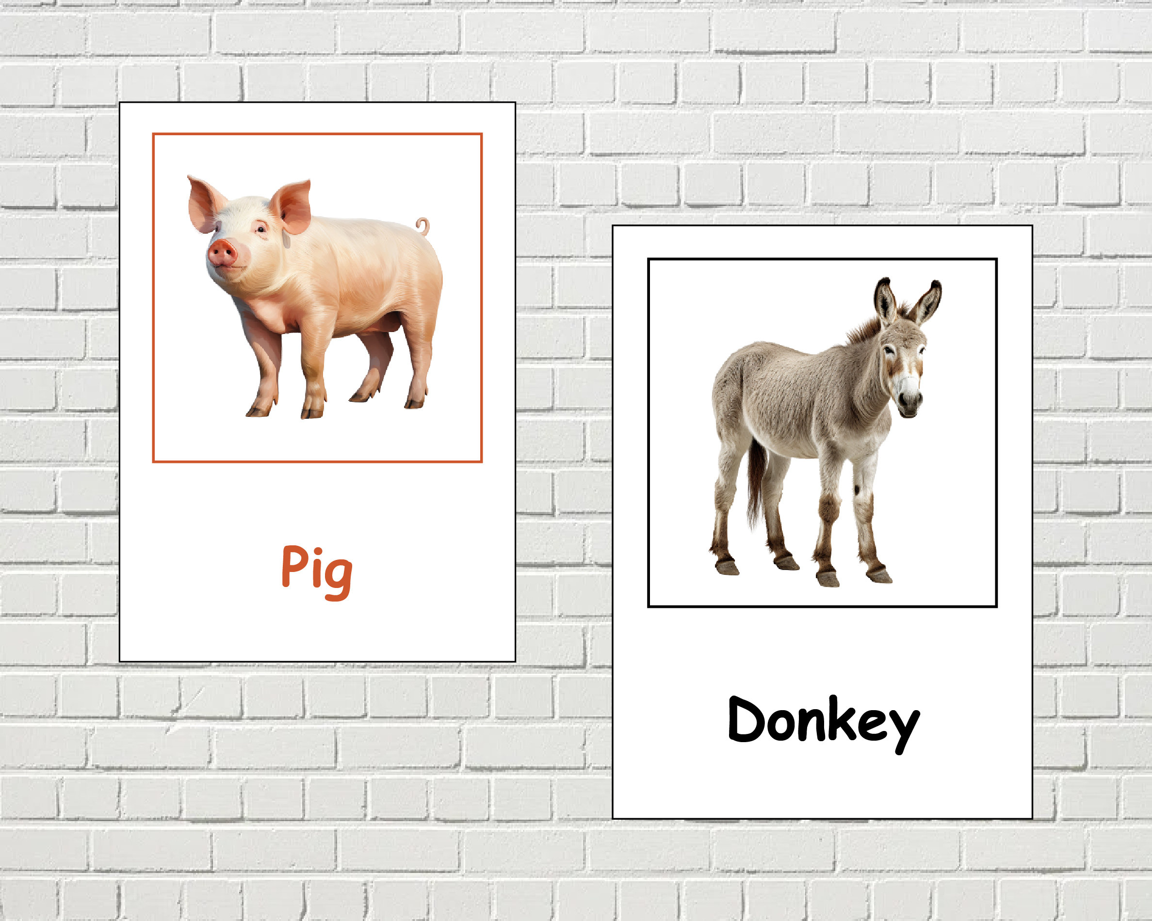 32 Domestic Animals Flashcards, Farm Animals Flashcards, Animals ...