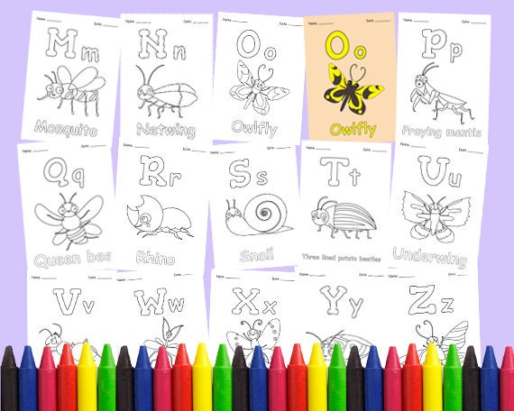 Alphabet Coloring Pages, Preschool Activity,from A to Z 26 Pages ...