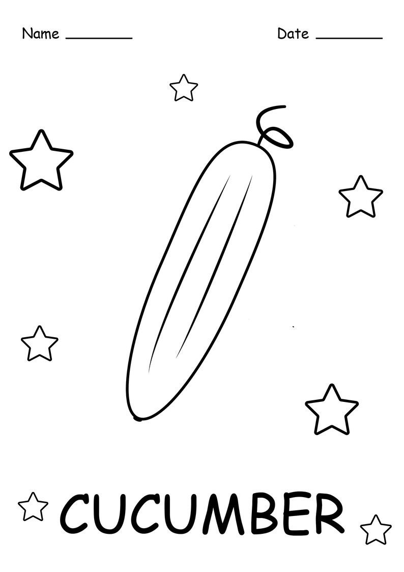 15 Vegetable Coloring Pages, Printable 15 Vegetable Activity Coloring ...