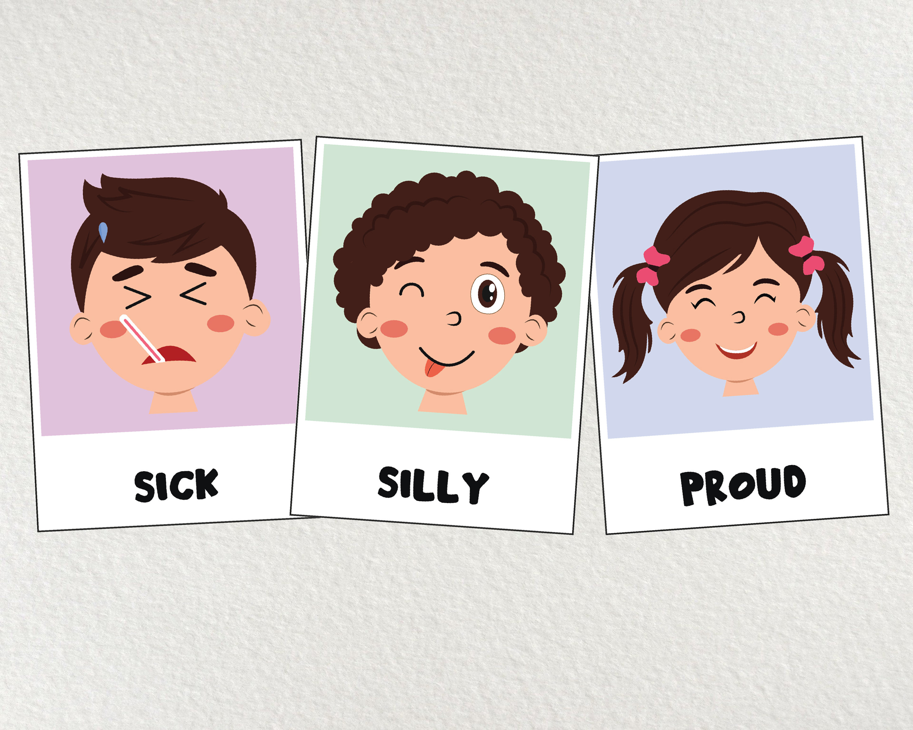 Feelings Faces Flashcards, Emotion Flashcards, Kids Emotions and ...