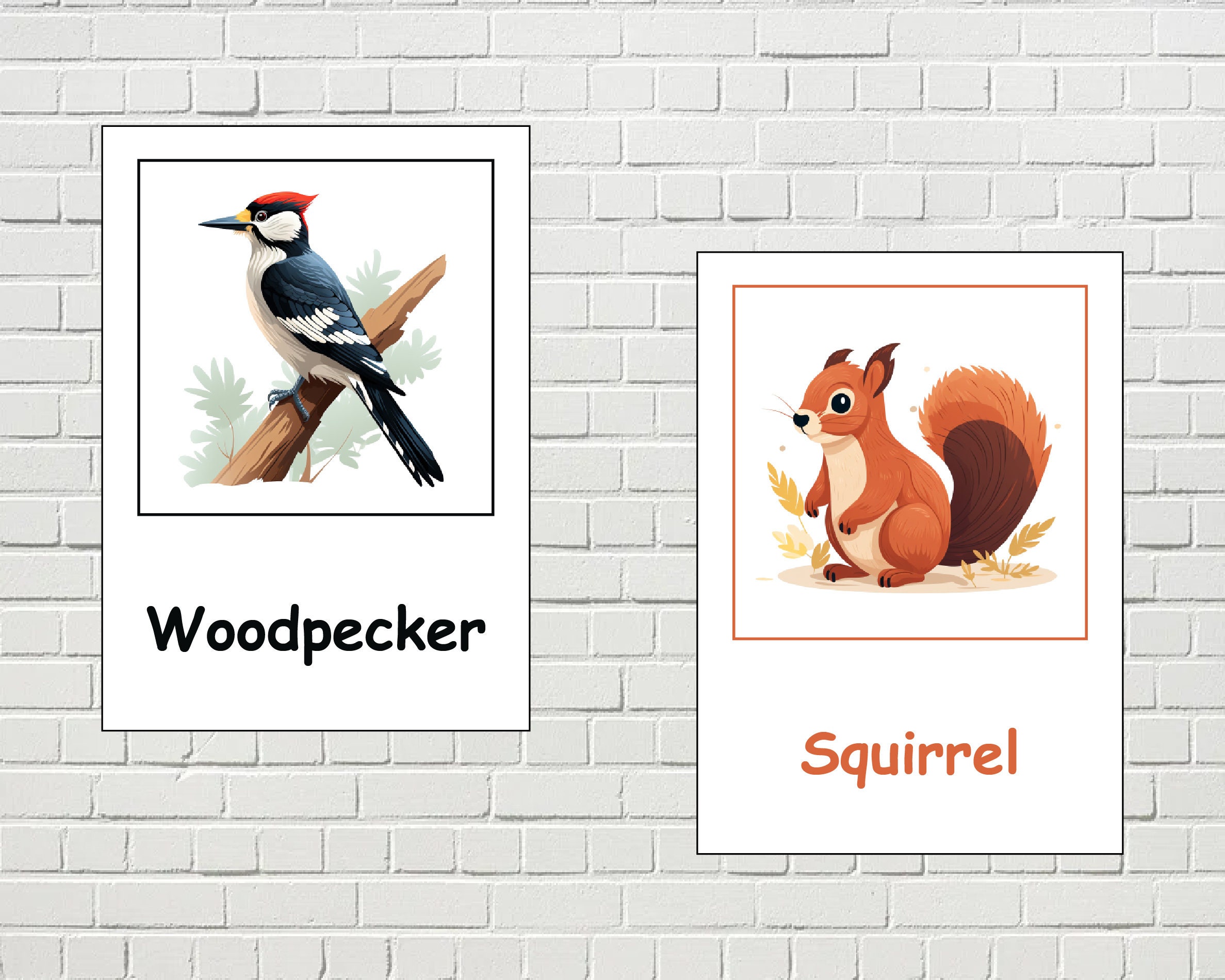 30 Forest Animals Flashcards, Forest Animals Vocabulary, Printable ...