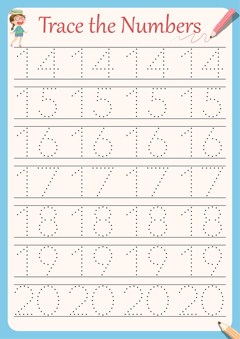 Number Tracing, Learn Numbers Writing Worksheet Printable, Learning to ...