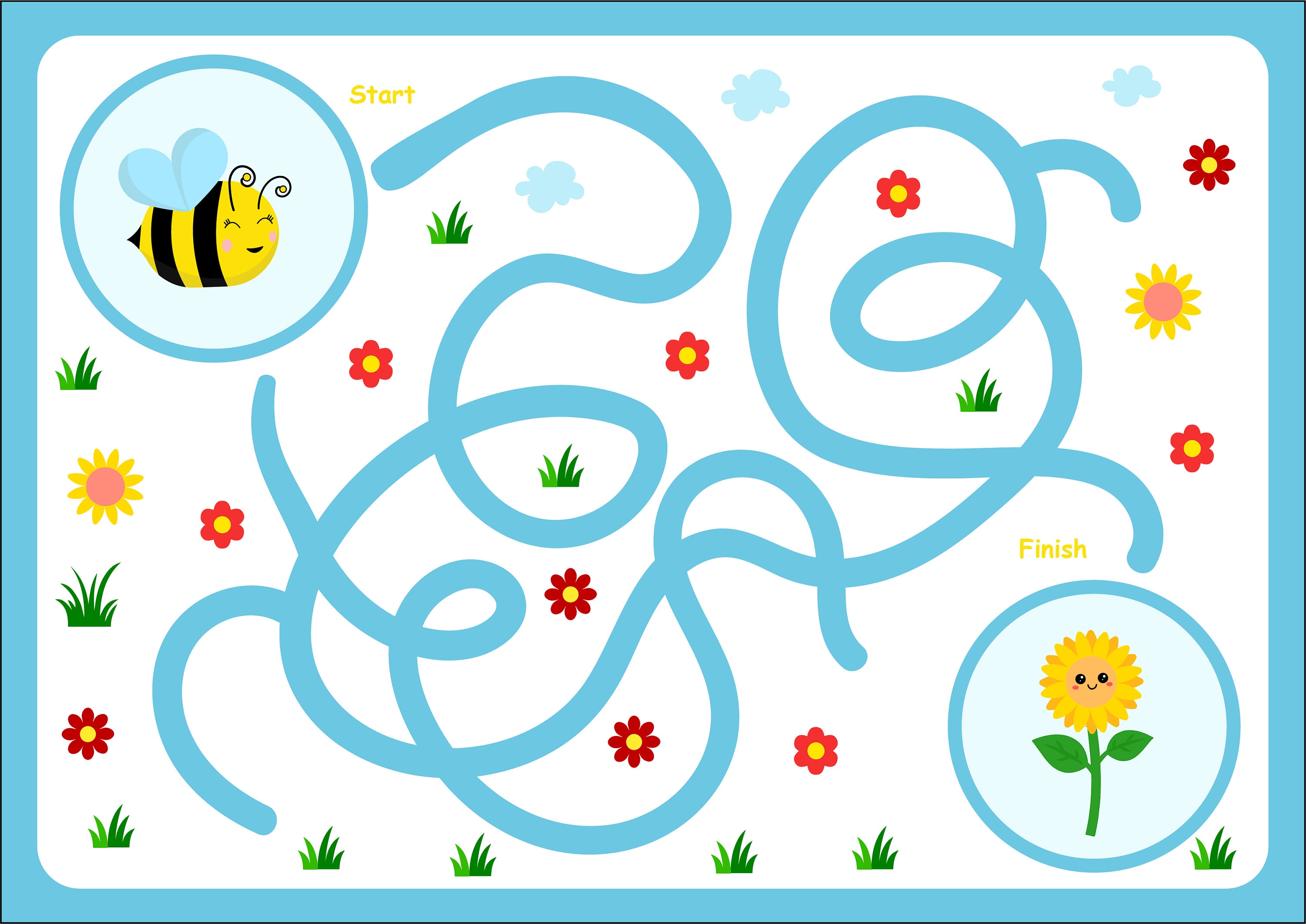Maze Activity Book Printable, 10 Mazes for Kids, Busy Book for Toddlers ...