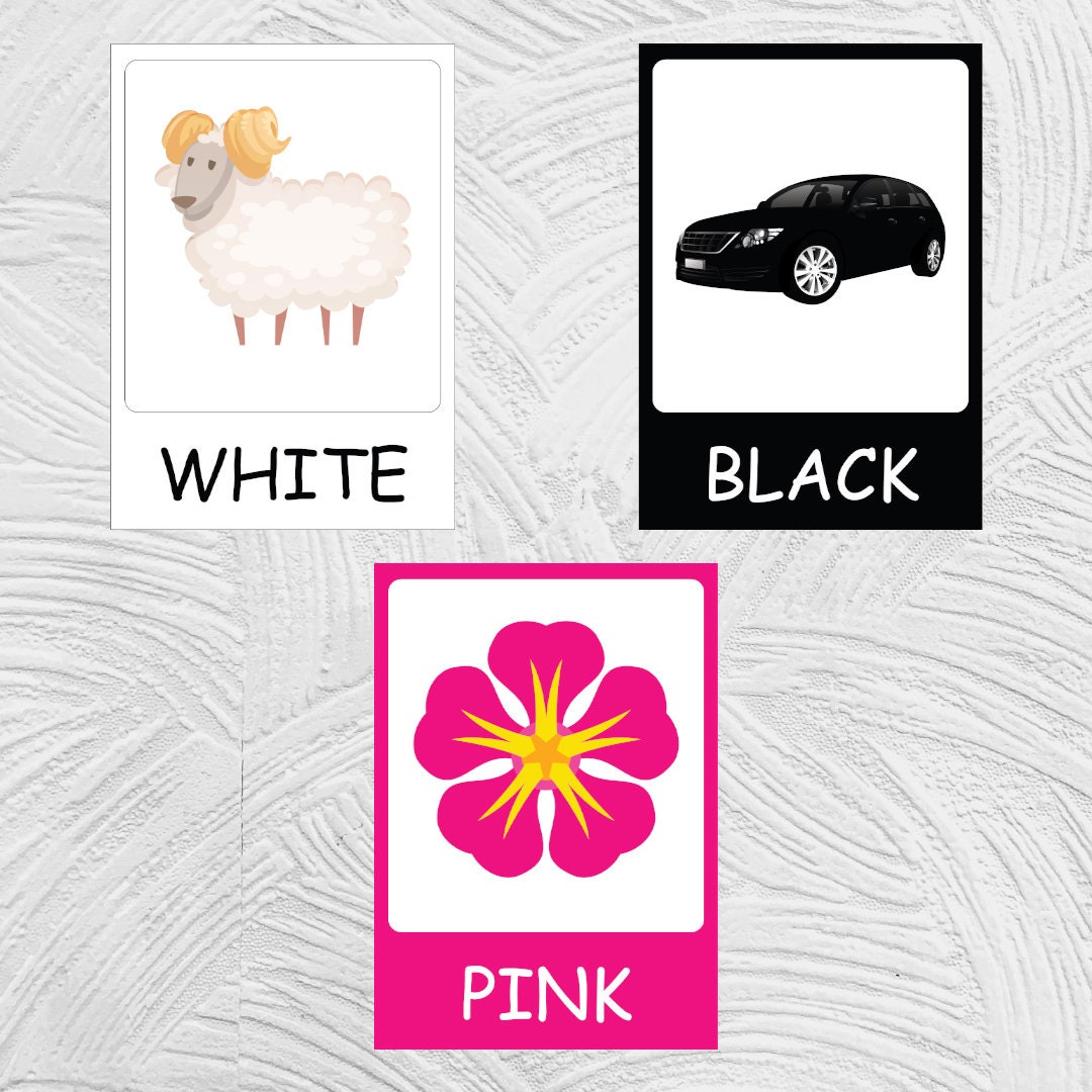 Printable Colour Flash Cards, Color Learning Cards, Preschool ...
