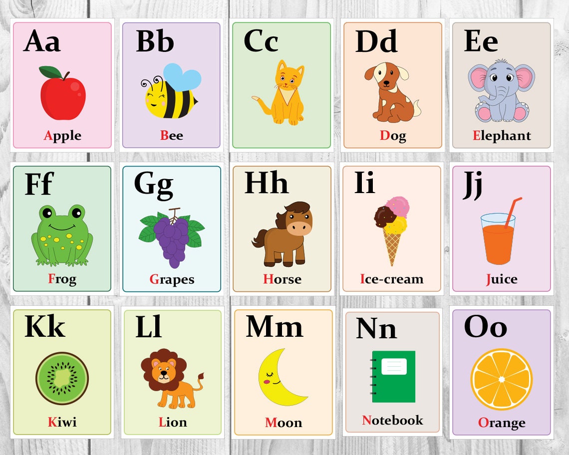Alphabet Flashcards, ABC Flashcards, Alphabet Tracing Worksheet ...