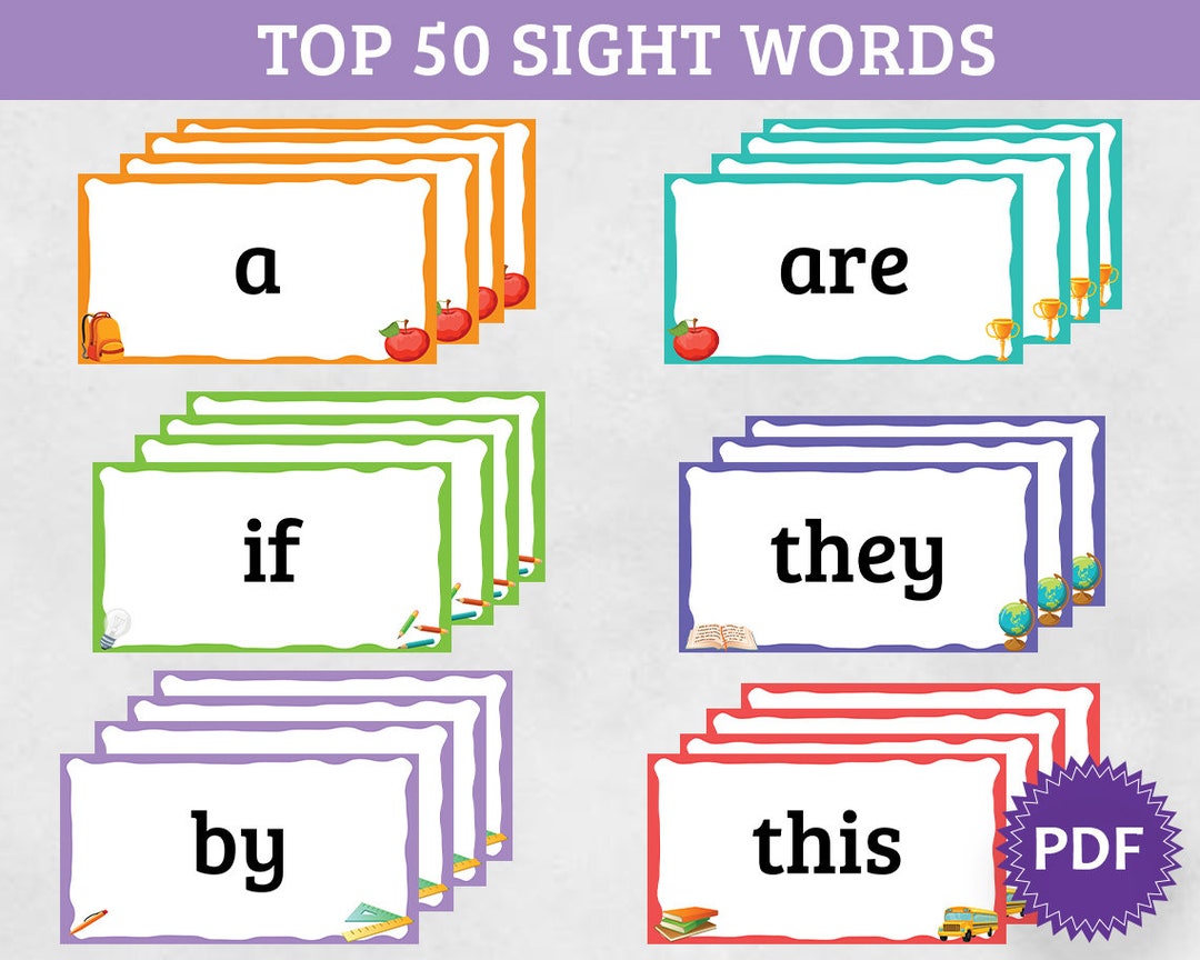 Sight Words Flashcards, Sight Words, Kindergarten Homeschool Printable ...