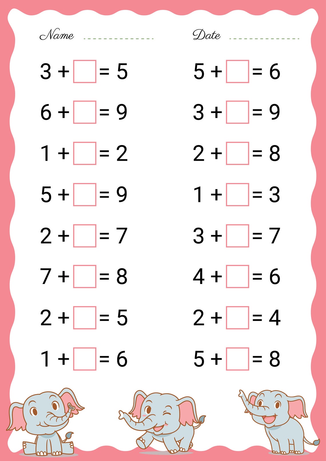 Preschool Addition Worksheets, Addition Fact Families, Preschool-2nd ...