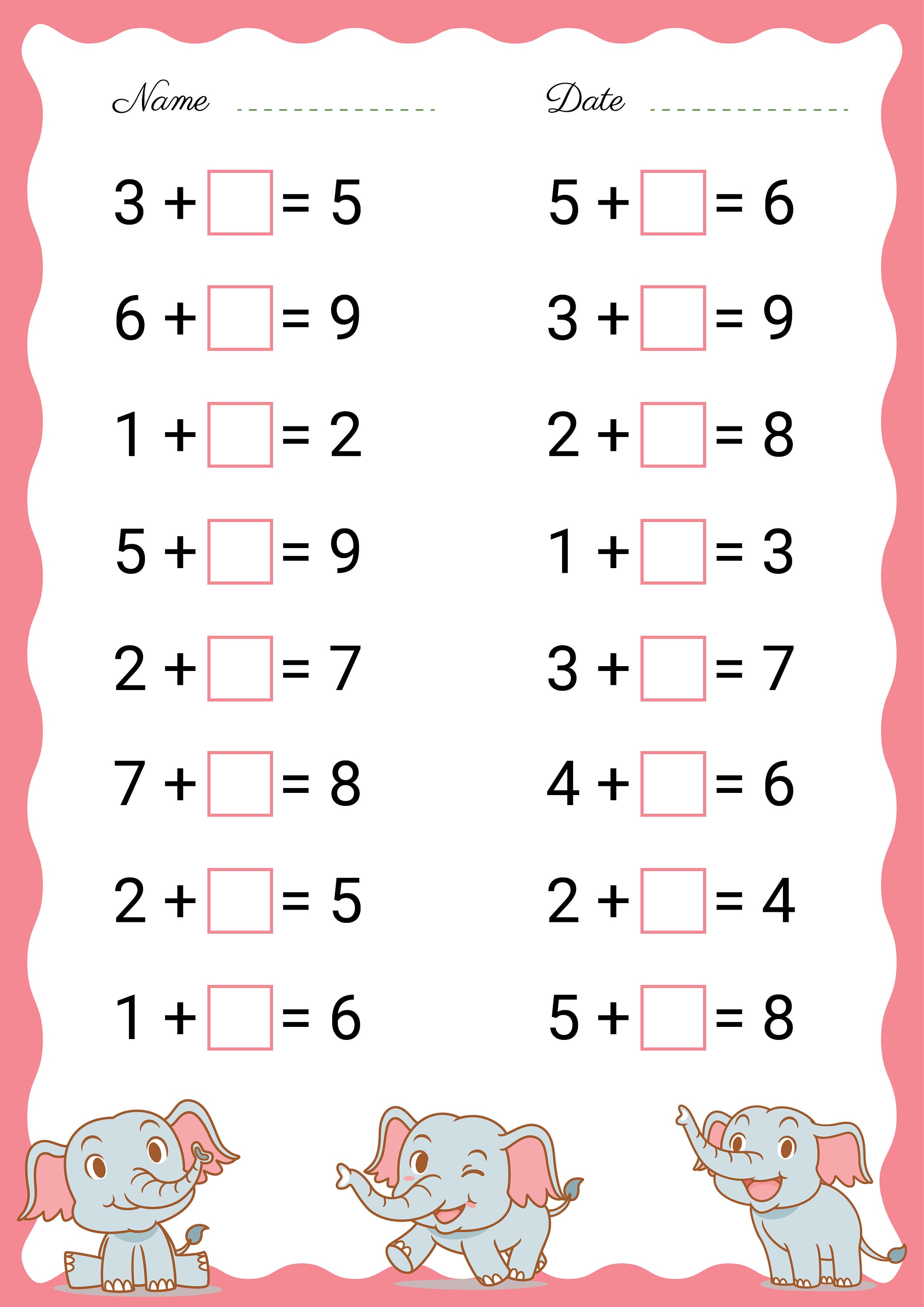 Preschool Addition Worksheets, Addition Fact Families, Preschool-2nd ...
