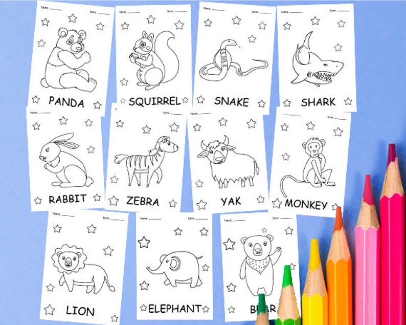 20 Wild Animals Coloring Pages, Animals Coloring Sheets, Wild Animals ...
