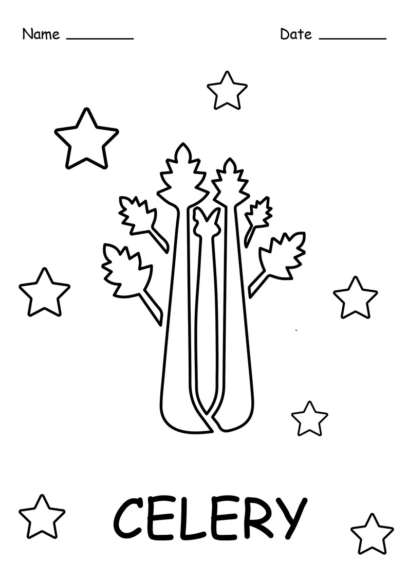 Bundle Fruits and Vegetables Coloring Pages Fruits and - Etsy