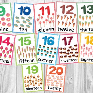 Number Flashcards 1-20, Numbers Flashcards, Learn to Count, Numbers 1 ...