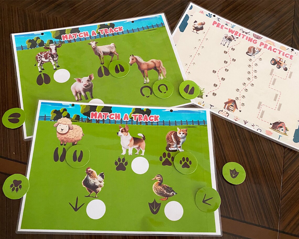 Farm Busy Book Printable Toddler Activities Farm Animals Busy - Etsy