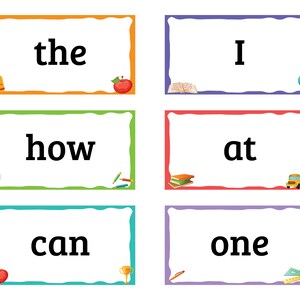 Sight Words Flashcards, Sight Words, Kindergarten Homeschool Printable ...