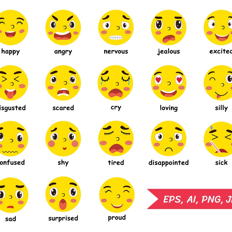 Emotions Clip Art - Etsy