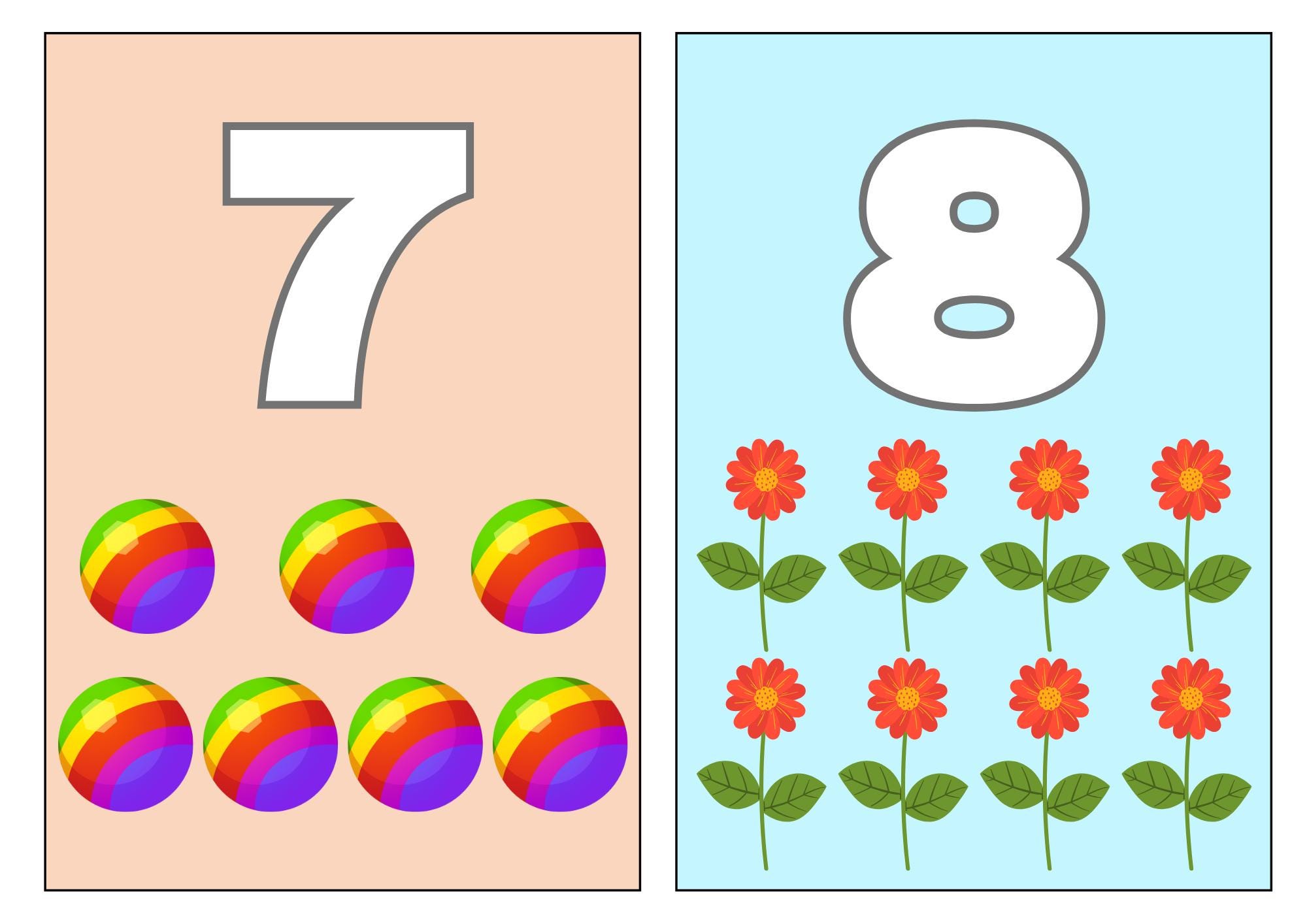 Number Flashcards 1-20, Numbers Flashcards, Learn to Count, Numbers 1 ...