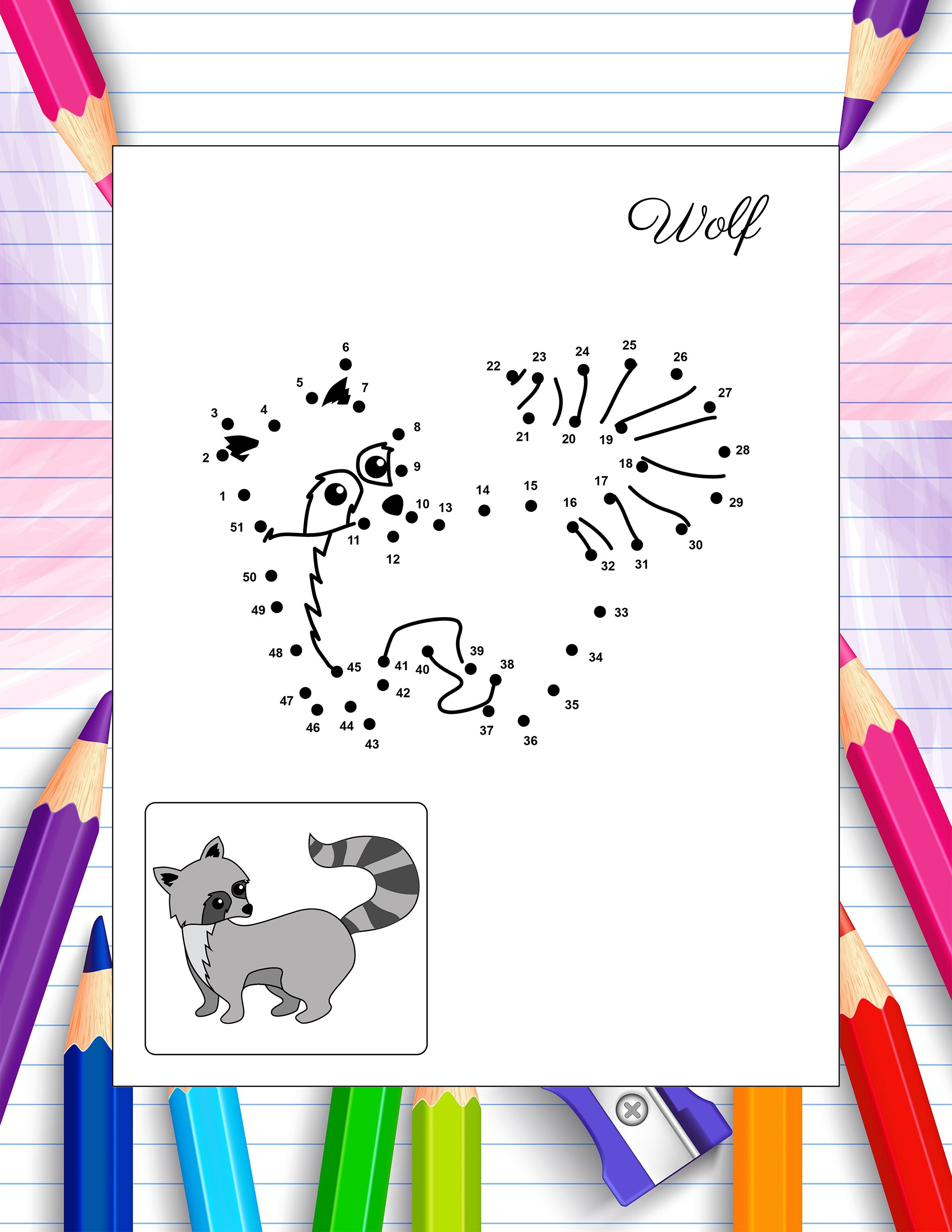 Dot to Dot Book for Kids PDF, Connect the Dots Printable, Dot to Dot ...