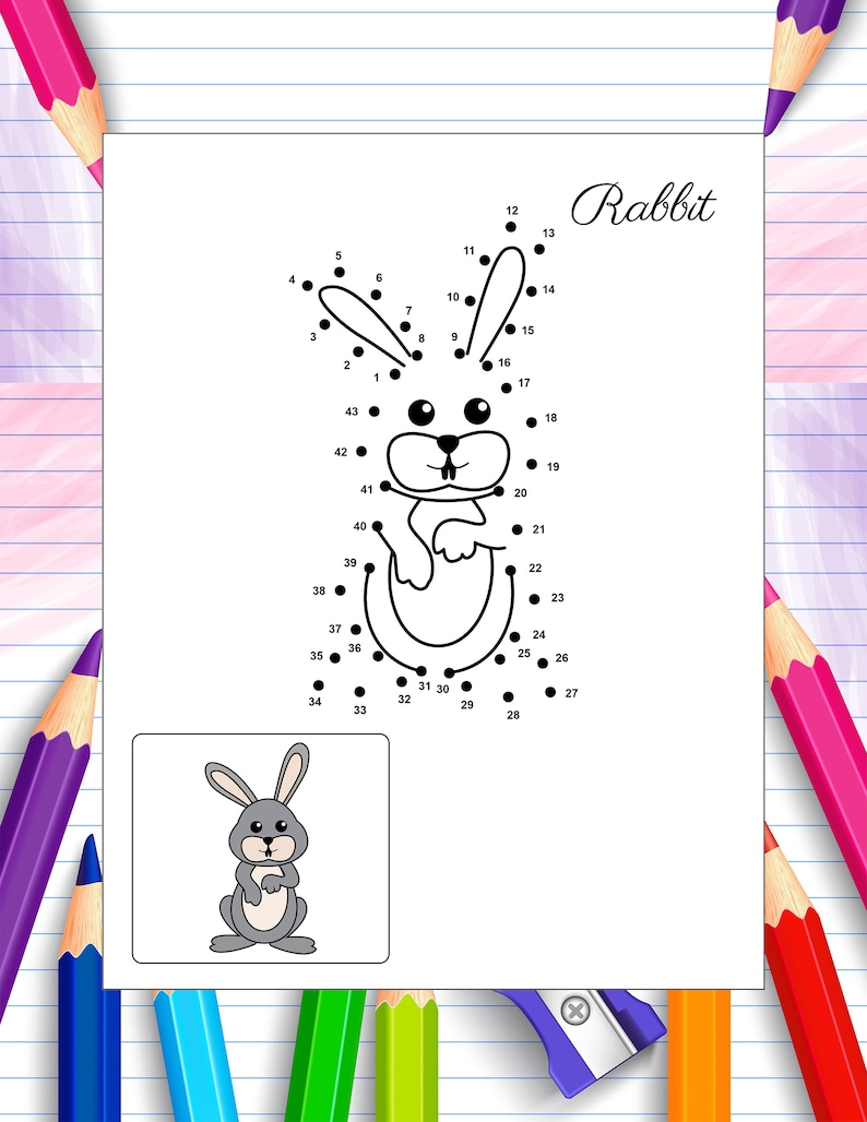 Dot to Dot Book for Kids PDF, Connect the Dots Printable, Dot to Dot ...