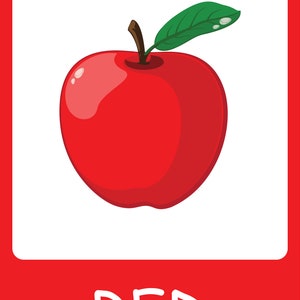 Printable Colour Flash Cards, Color Learning Cards, Preschool ...