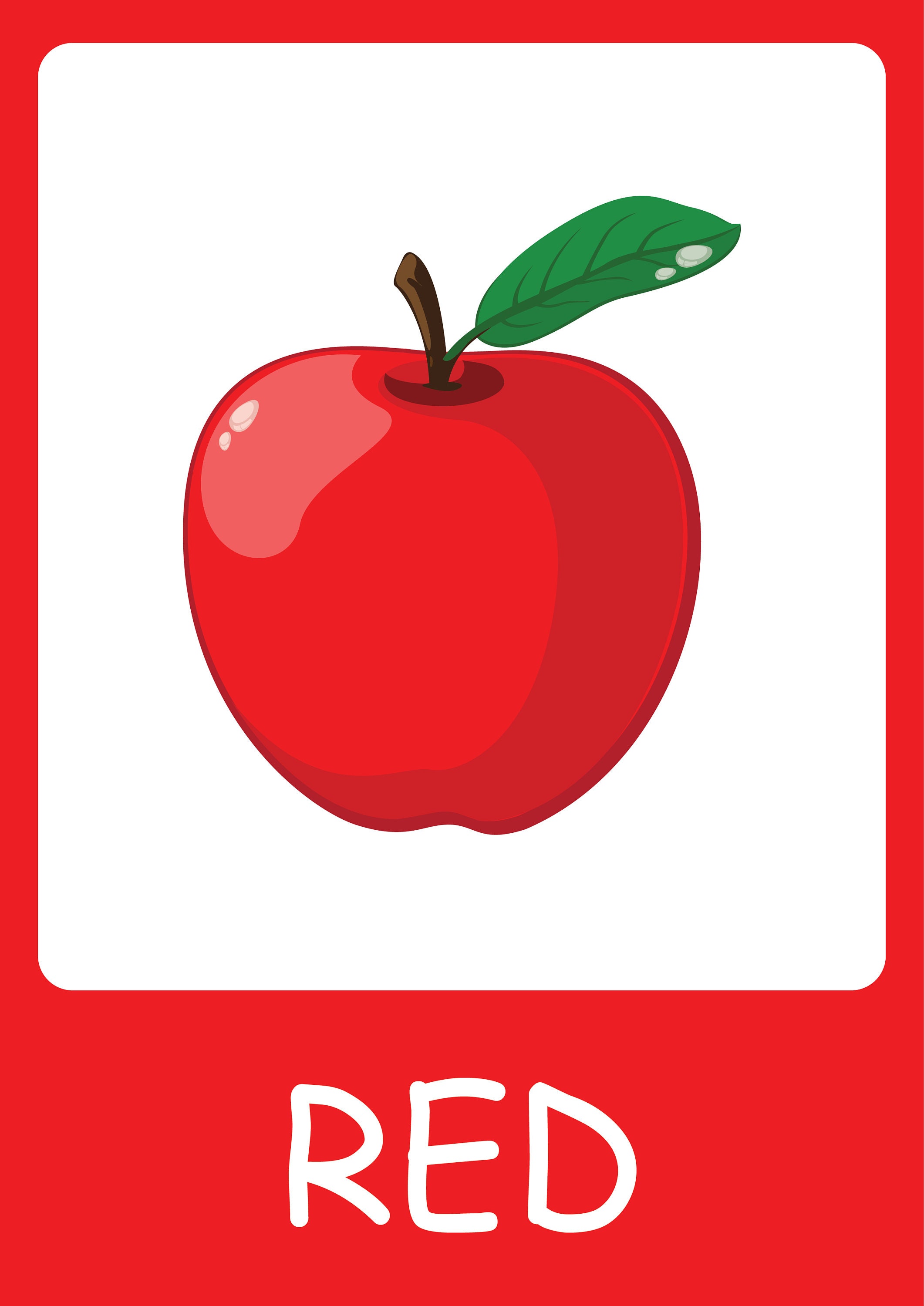 Printable Colour Flash Cards, Color Learning Cards, Preschool ...