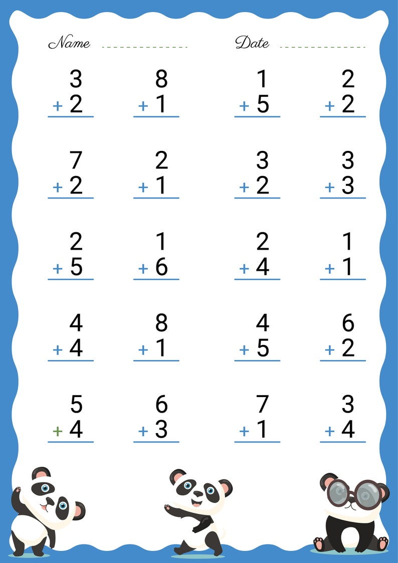 Preschool Addition Worksheets, Addition Fact Families, Preschool-2nd ...