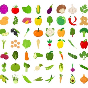 Vegetable SVG Bundle, Vegetables SVG, Vegetable Clip Art, Vegetable ...